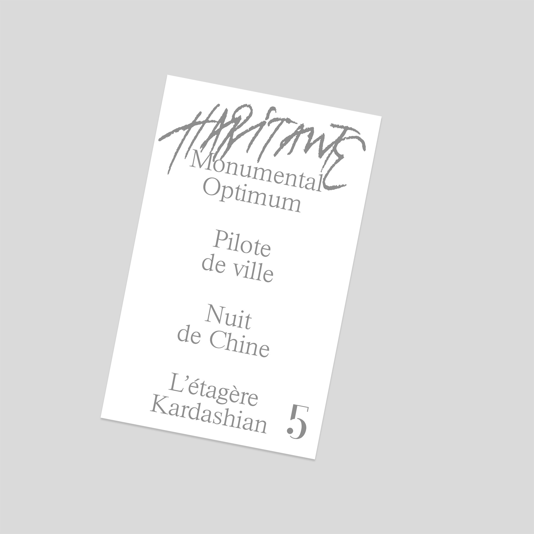 Habitante #5 – Cahier Central