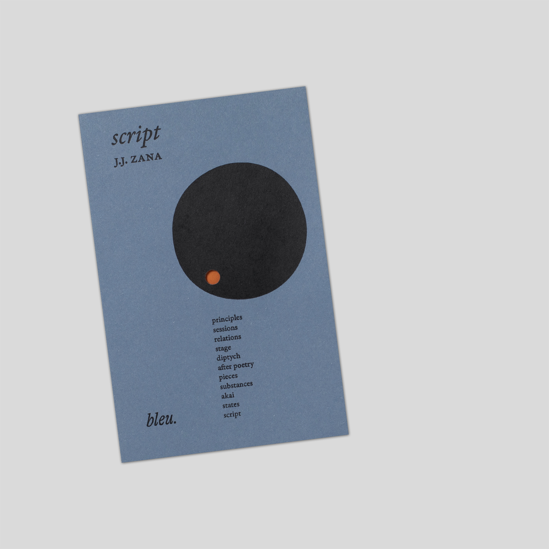 script - J.J. Zana – Cahier Central