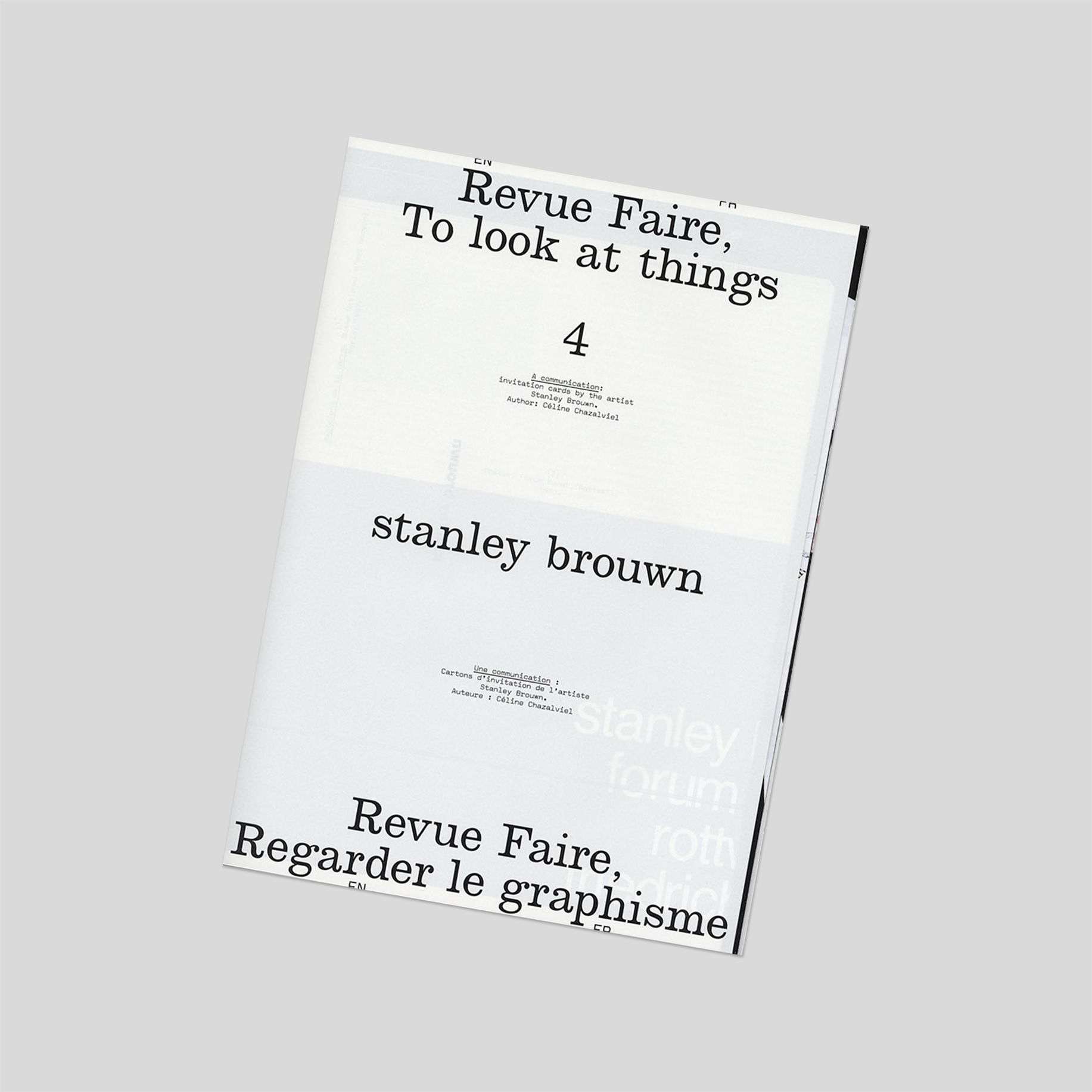 Revue Faire #4 – Cahier Central