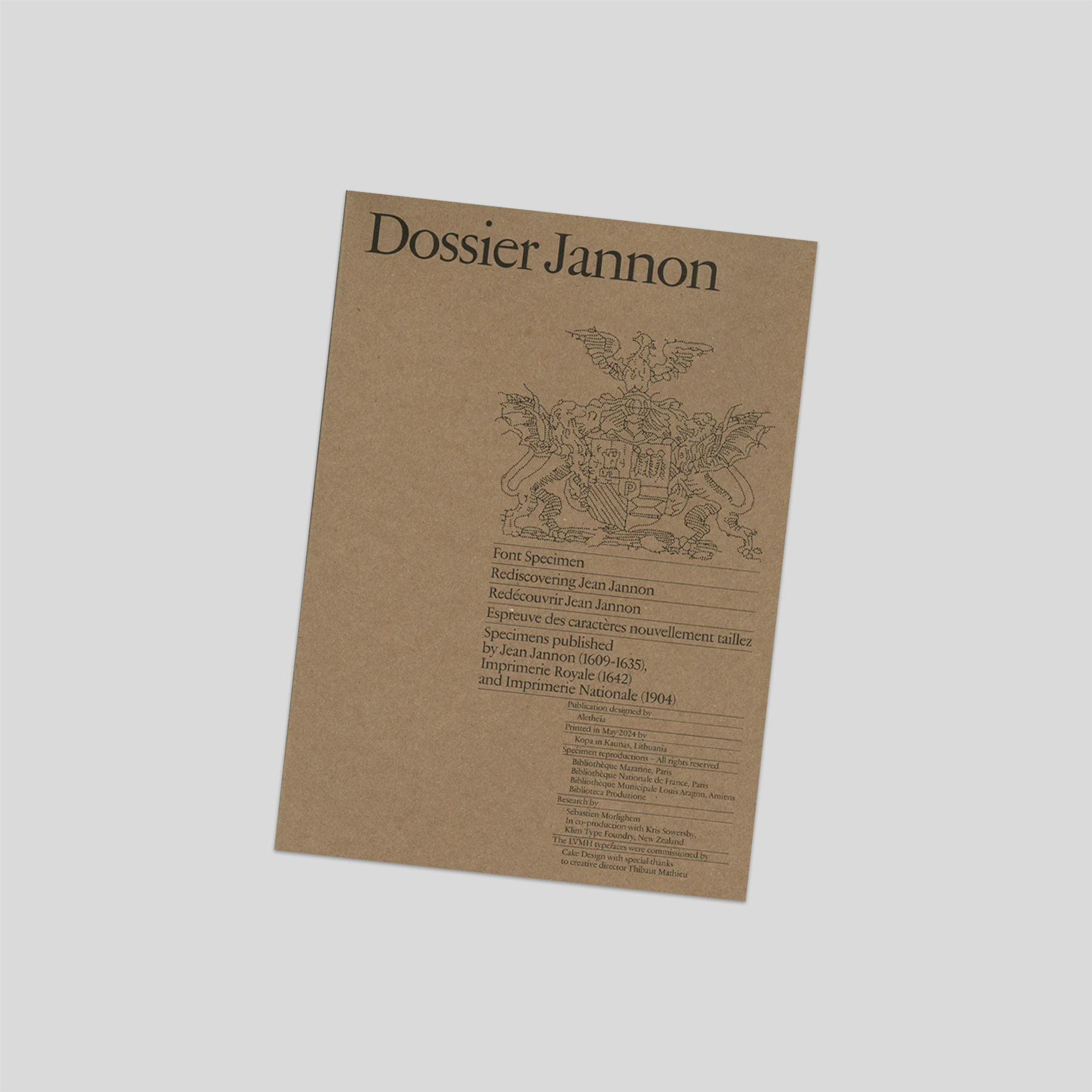 Dossier Jannon – Cahier Central